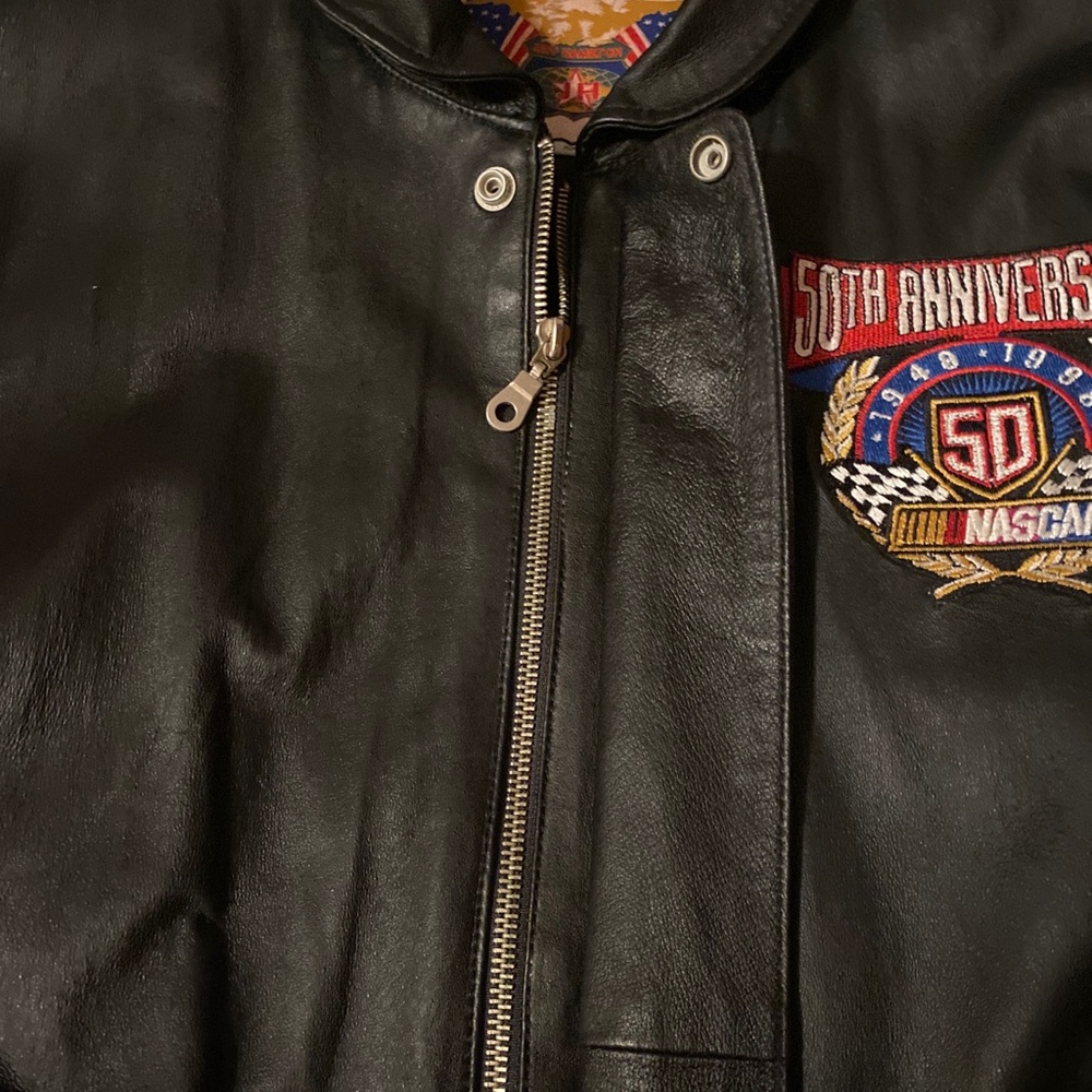 Jeff Hamilton 50th Anniversary Leather Nascar Jacket … - Gem